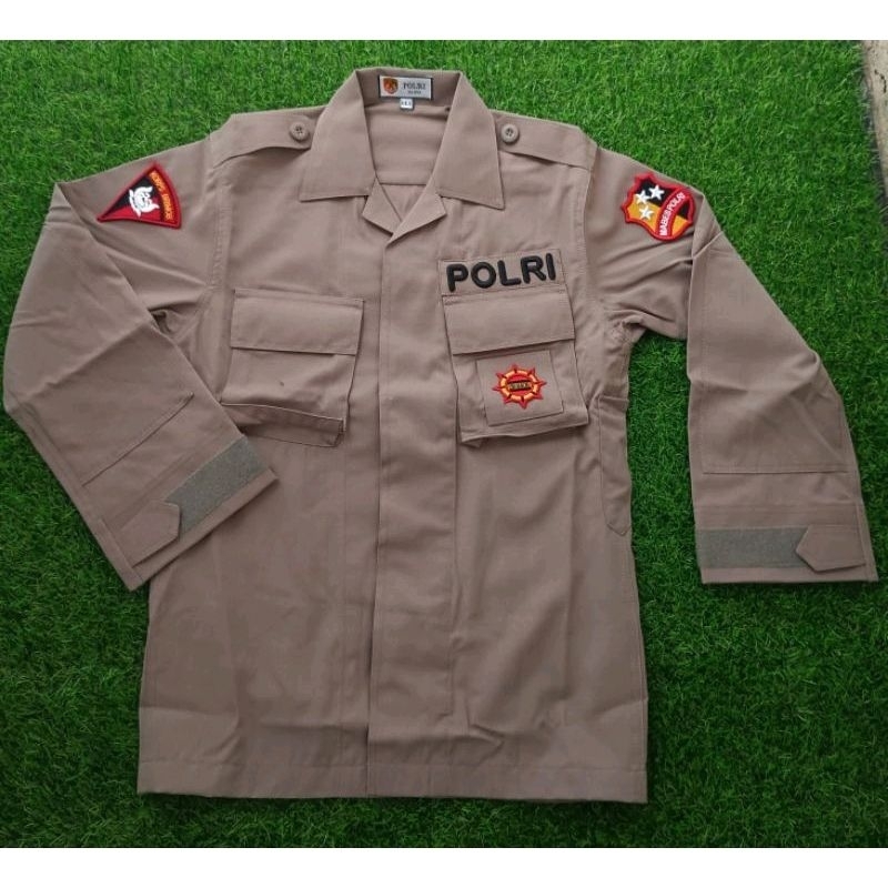 Jual Seragam PDL Tactical Coklat Brimob/Seragam Coklat Tactical 2024 ...