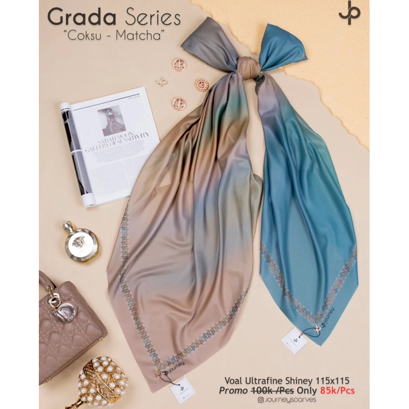 Jual Jilbab Hijab Segi Empat JP Journey Jurney Jorney Denay | Shopee ...