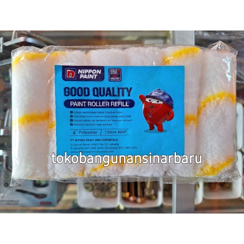 Jual (6 pcs) Refill Roll / busa Roll 4" nippon paint | Shopee Indonesia