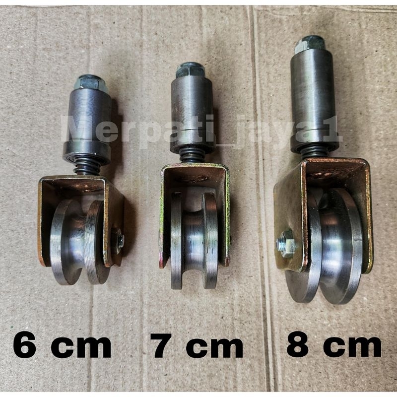 Jual Roda sliding 6 cm 7 cm 8 cm besi as anti anjlog pintu pagar garasi ...