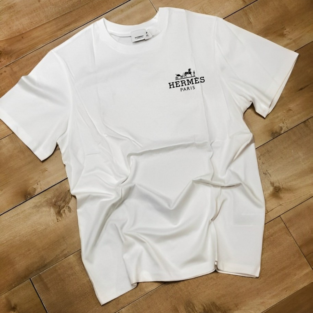 Jual Kaos Branded Impor Herrmees Premium Quality Pria Wanita | Tshirt HERM Putih | Shopee Indonesia