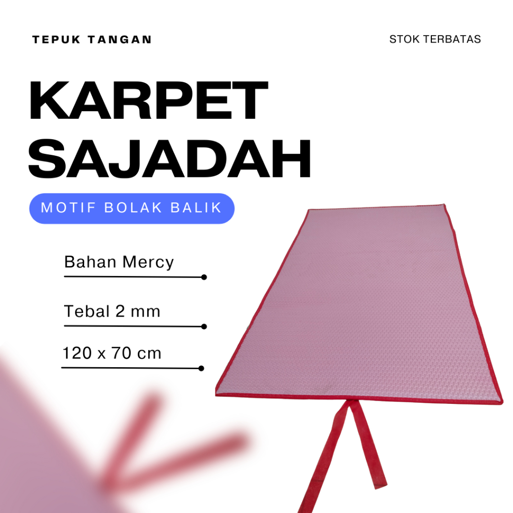 Jual Karpet Sajadah / KARPET BENTOL POLOS SAJADAH / Tikar Bentol Spon ...