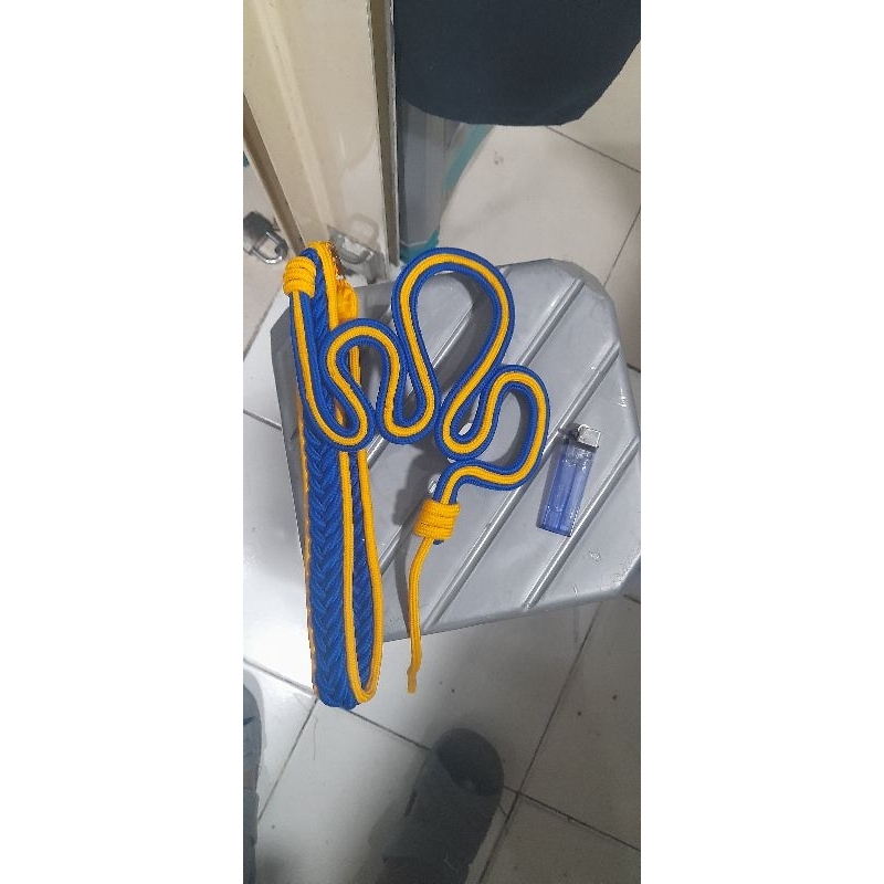 Jual talikur komando Akpol warna biru list kuning sdh di bentuk bandul ...