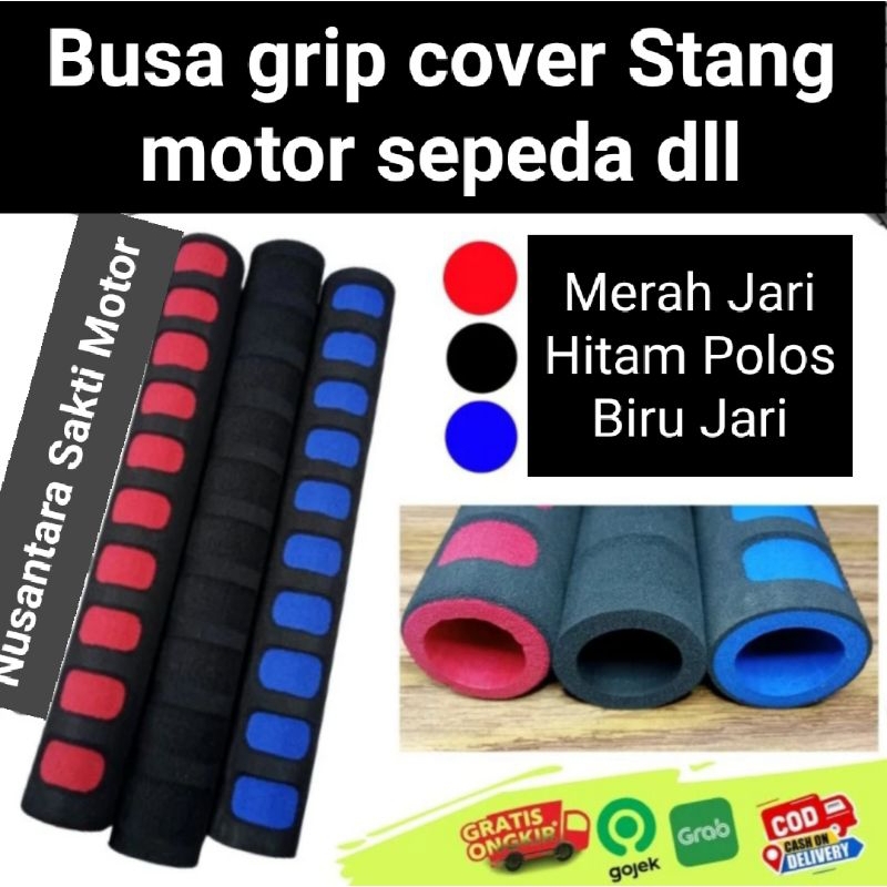 Jual busa stang cover grip gas merah biru hitam polos | Shopee Indonesia