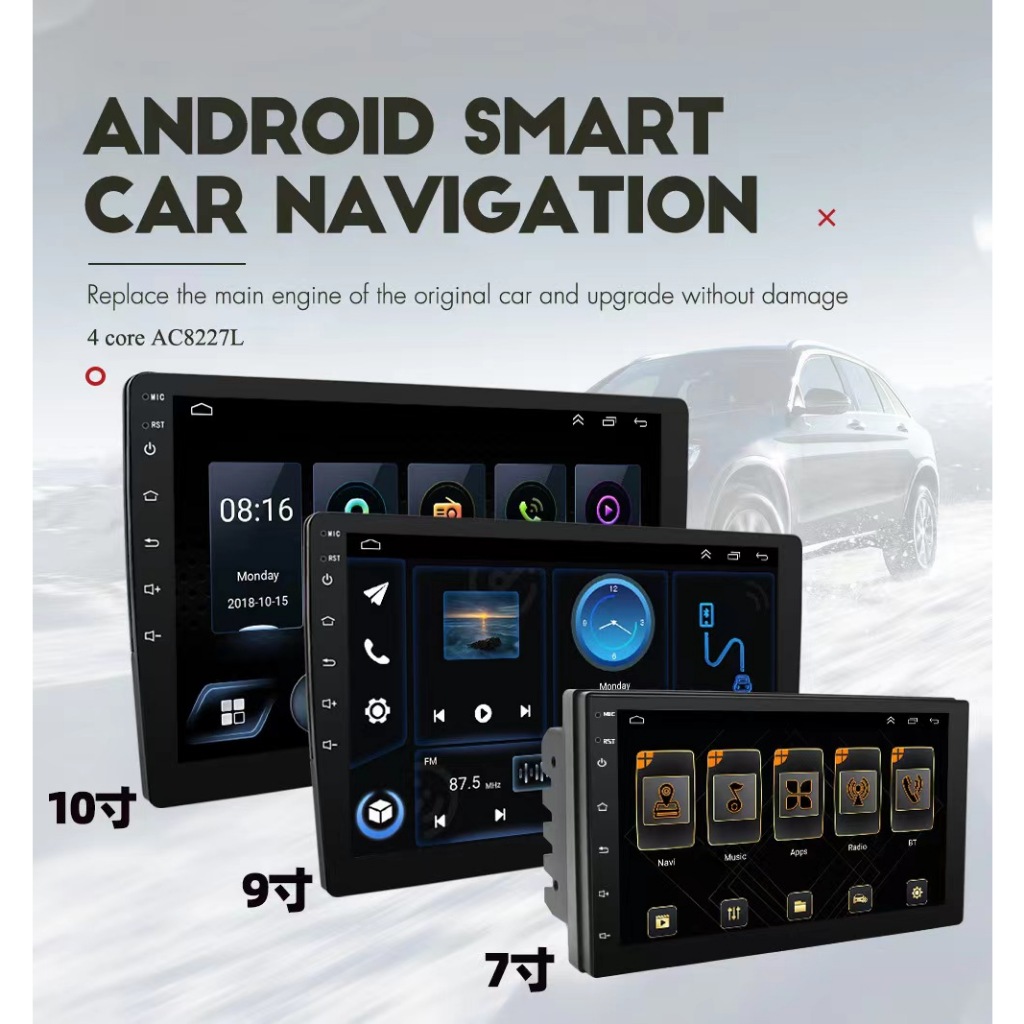 Jual 4G+32G IPS Layer Head Unit 7/9/10 Inci Android 12 Mobil Navigasi Untuk Semua Double Din ...