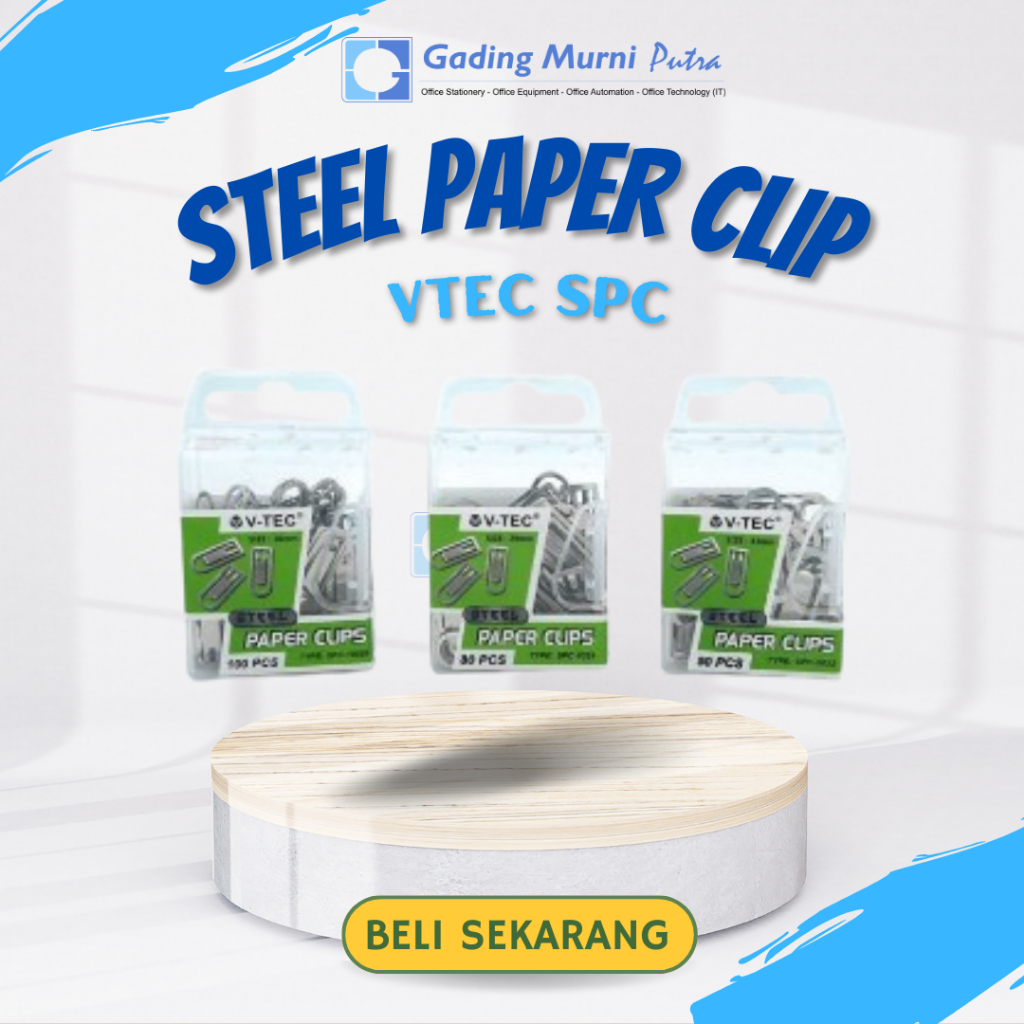Jual Paper Clip / Klip Penjepit Kertas Besi STEEL V-TEC TYPE SPC ...