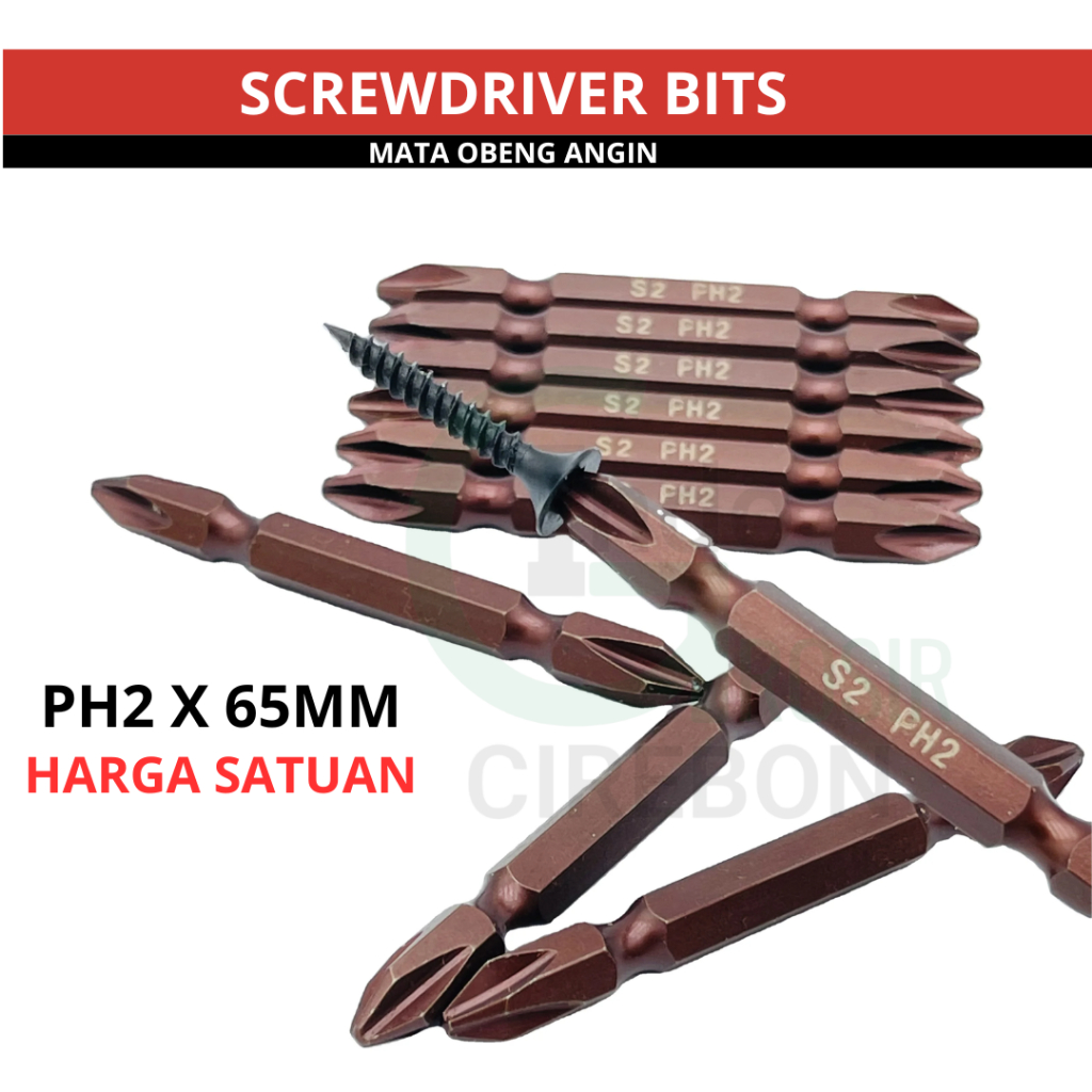 Jual Mata Obeng Angin PH2 Screwdriver Bits Magnet PH 2 65 Mm ...