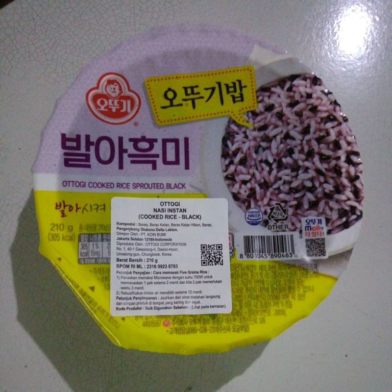 Jual ottogi cooked rice - black 210g | Shopee Indonesia