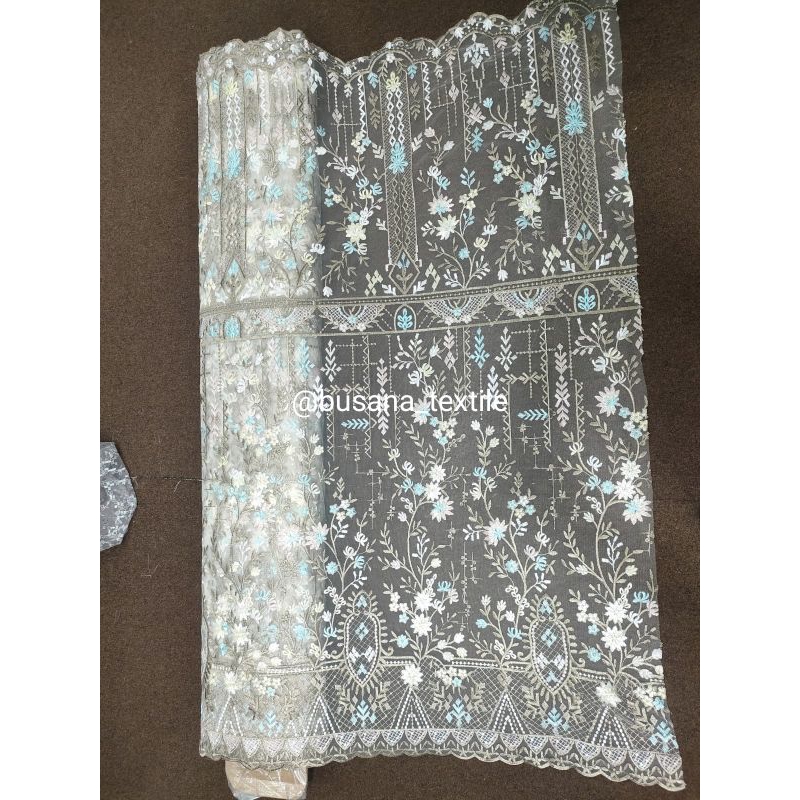 Jual kain tile bordir/ tile raya || harga per setengah mtr | Shopee ...
