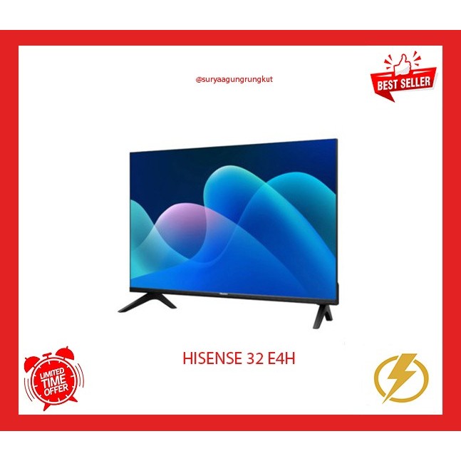 Jual DIGITAL LED TV HISENSE 32 INCH SMART INCLUDE BRACKET - 32 E4H | Shopee Indonesia