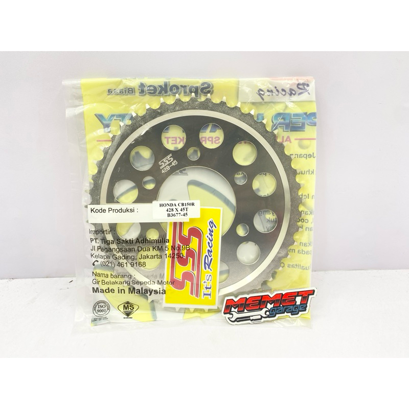 Jual Gear gir CB 150 CBR new Facelift sss 428 41 42 43 44 45 46 47 48 49 50 6 HOLE lobang ...