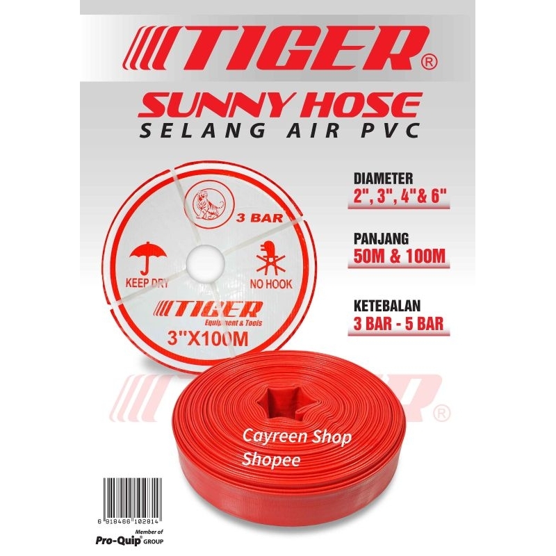Jual Sunny Hose Tiger 3 inch 50 Meter # Selang Irigasi # Selang Buang ...