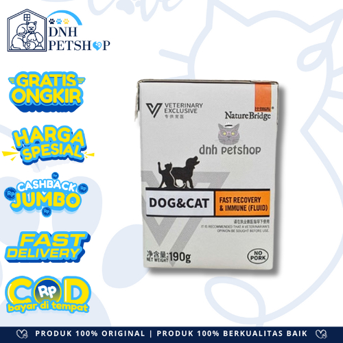 Jual Nature bridge vet recovery fluid immune 190gr untuk hewan | Shopee ...