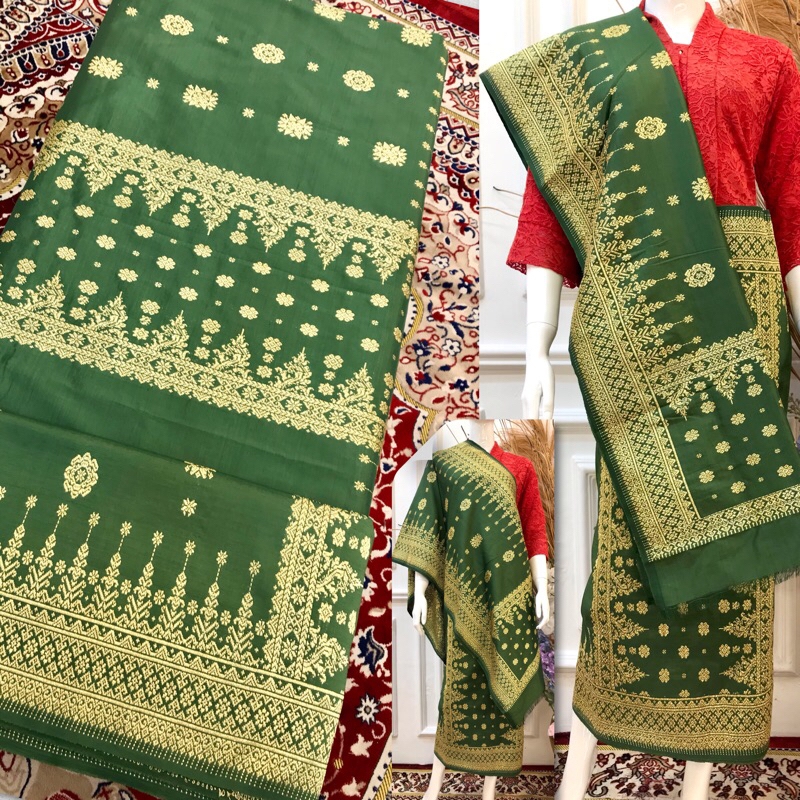 Jual ANEKA SONGKET CANTIK MANIS HIJAU TERBARU/ SONGKET CANTIK MANIS SAGE GREEN | Shopee Indonesia