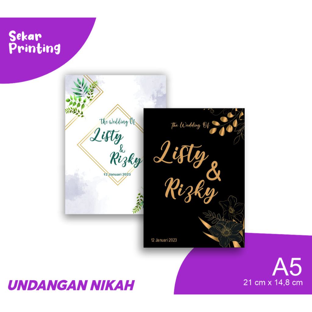 Jual UNDANGAN NIKAH MURAH / UNDANGAN A5 / UNDANGAN CUSTOM | Shopee ...