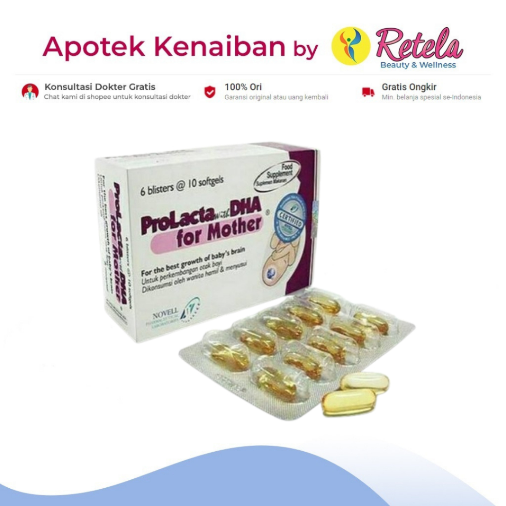 Jual PROLACTA DHA FOR MOTHER 1 STRIP 10 KAPSUL | Shopee Indonesia