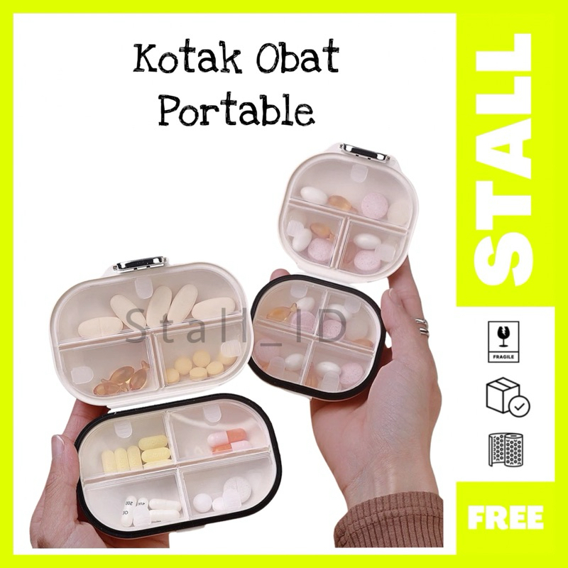 Jual Kotak Tempat Obat Portable Pill Box Travel / Kotak Obat Mini Segel ...