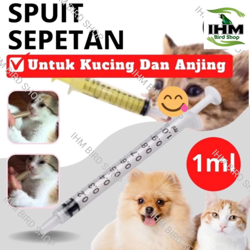 Jual Suntikan Spet Pipet Spuit Sepetan 1ml Kucing Anjing Alat Bantu ...