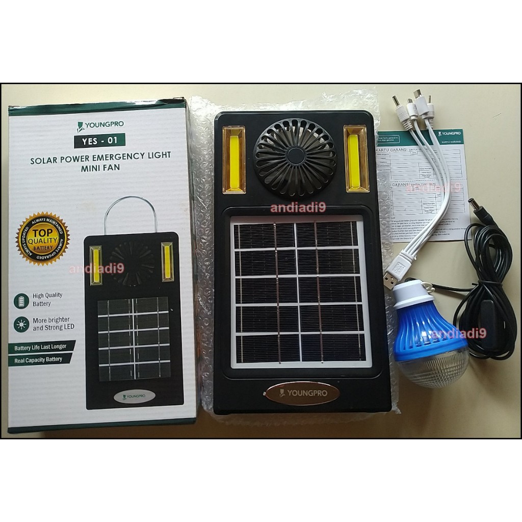 Jual YOUNGPRO YES 01 LAMPU TENAGA SURYA SOLAR PANEL EMERGENCY DARURAT ...