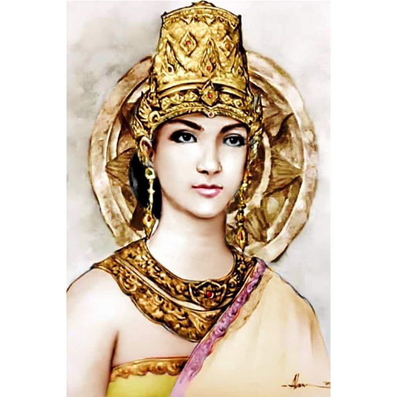 Jual hiasan dinding lukisan cetak ratu tribuana tunggal dewi plus ...