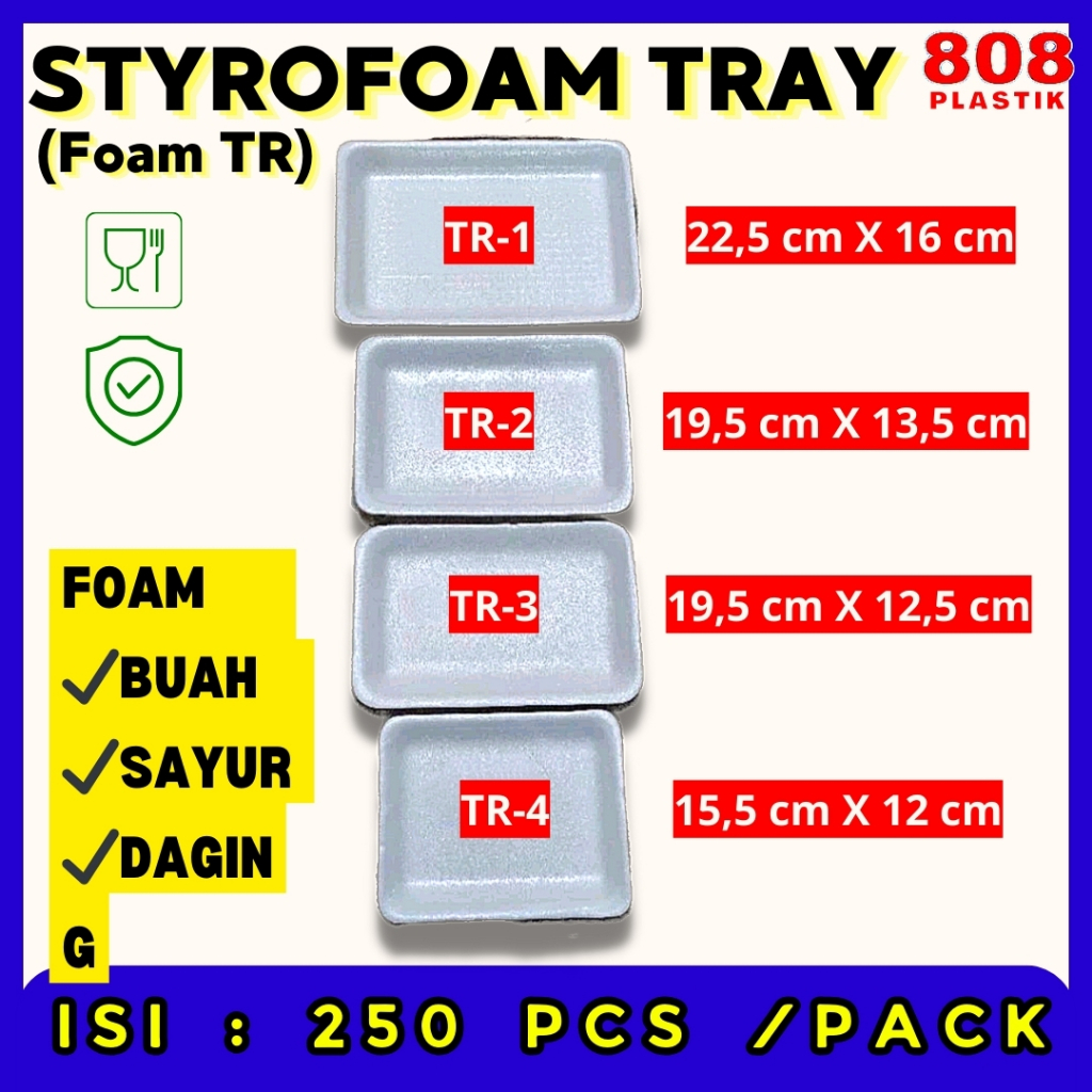 Jual Styrofoam Tray Buah Daging Sayur Sterofoam Wadah Makanan Foam Tray ...