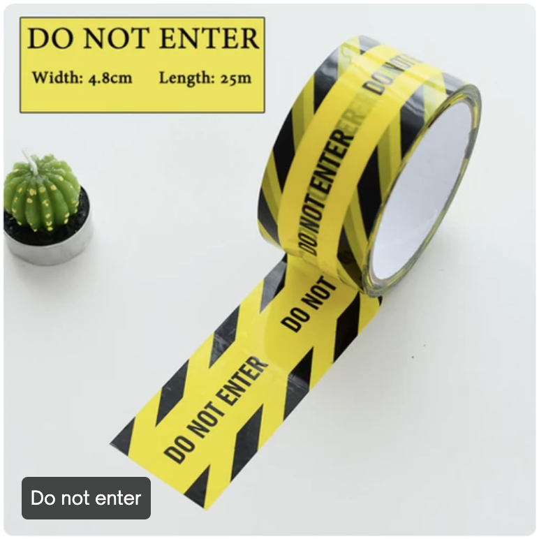 Jual Lakban Stiker Label Sticker Keep Out Caution Warning Do Not Enter ...