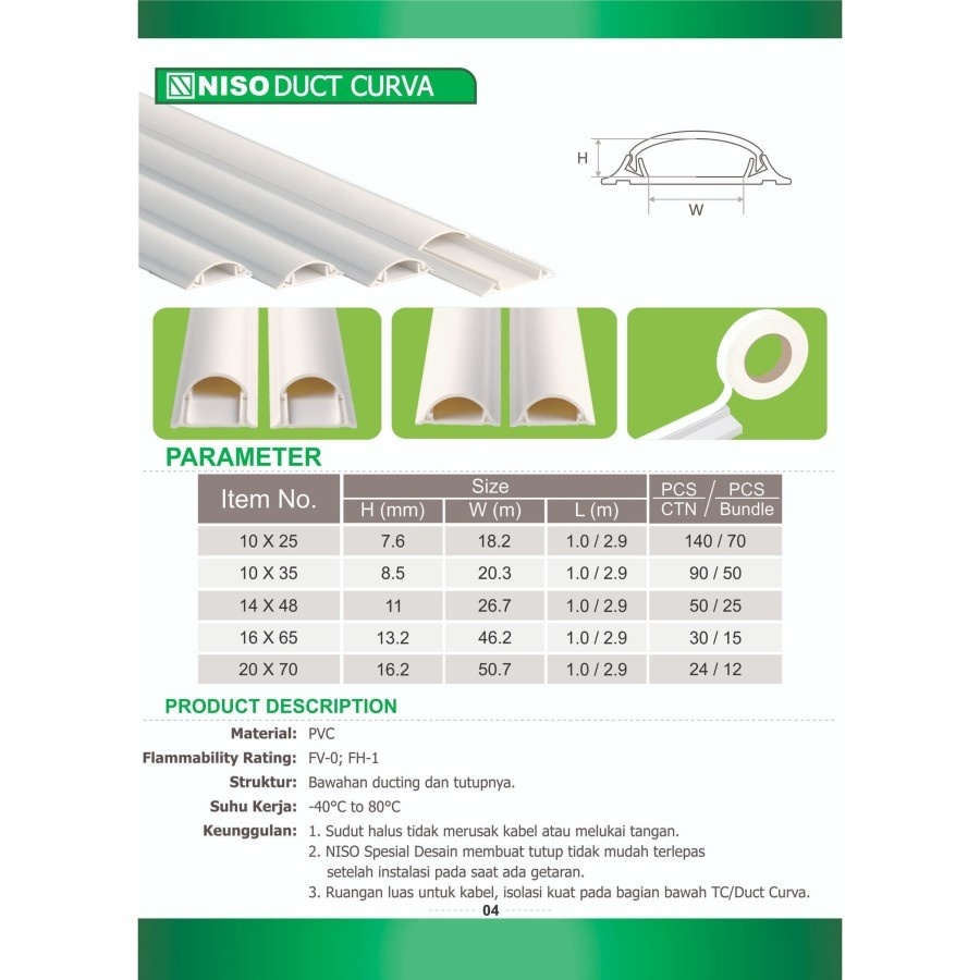 Jual Ducting Dakting Lantai OVAL Curva 14x48 14 x 48 Kabel Cable ...