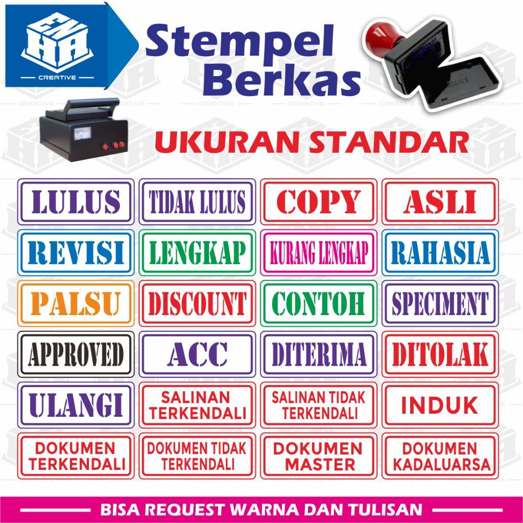 Jual Stempel Berkas / Stempel Dokumen / Stempel Kantor / Stempel Surat ...