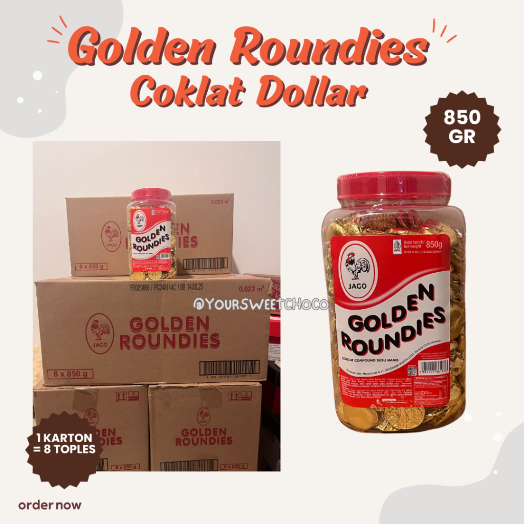 Jual GOLDEN ROUNDIES / COKLAT DOLLAR / COKLAT KOIN EMAS BY JAGO CERES ...