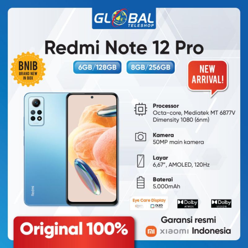 Jual Xiaomi Redmi Note 12 Pro 6/128GB | 8/256GB - Garansi Resmi Xiaomi ...