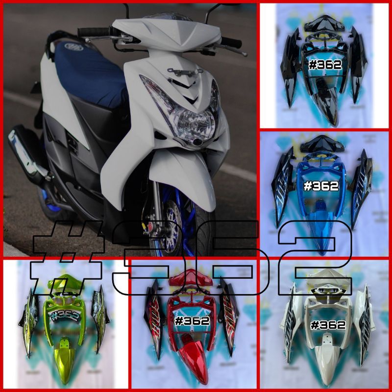 Jual COVER FULL SET BODY HALUS YAMAHA MIO SOUL KARBU FULL HITAM MERAH ...