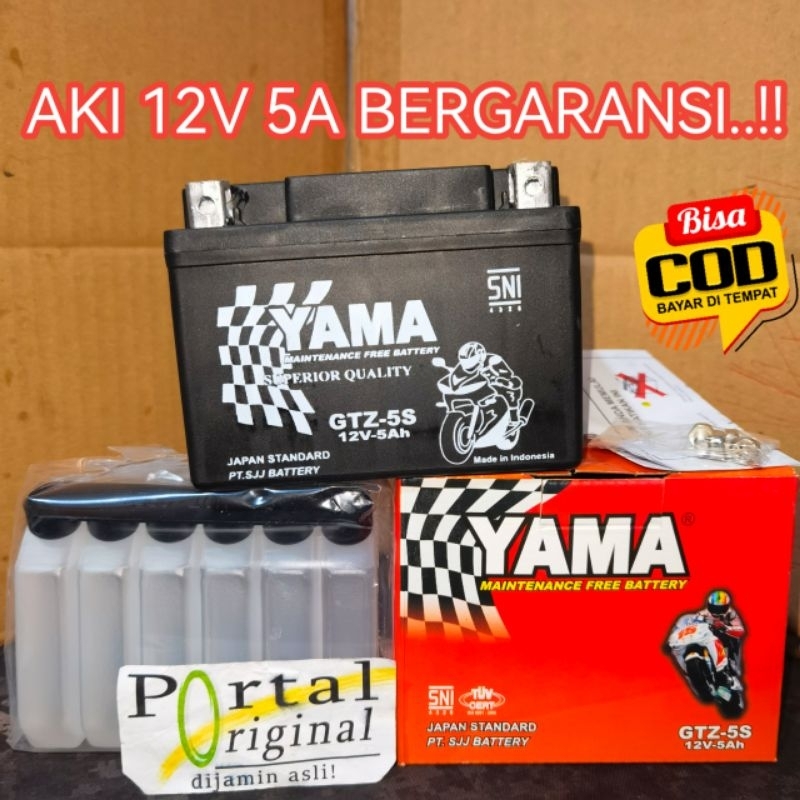 Jual AKI Kering GTZ5S GTZ-5S MF / 12V 5A YAMA vario beat scoopy kharisma mio jupiter accu ...