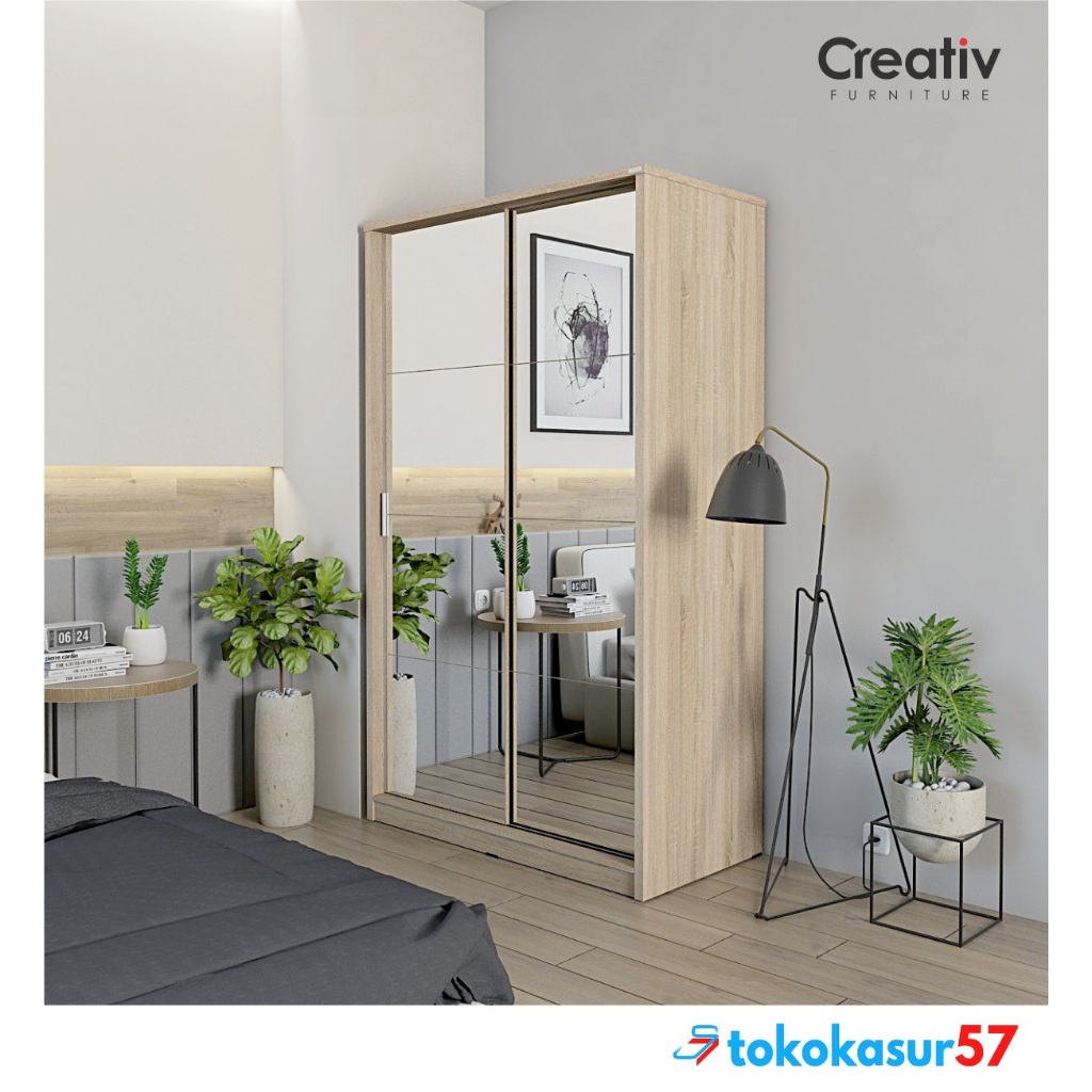 Jual Lemari Pakaian Sliding / Wardrobes Minimalis Modern SIENA SL120 ...