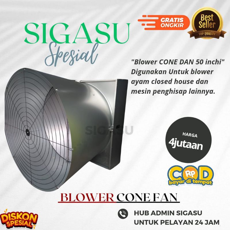 Jual BLOWER BUTTERFLY CONE FAN 50" - Fan kandang ayam / alat ternak ...