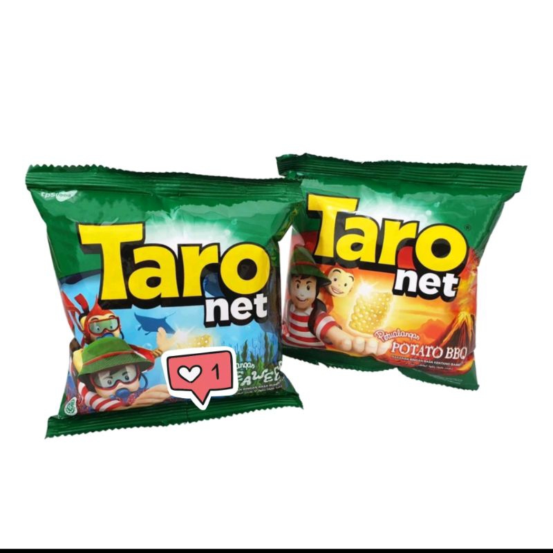 Jual TARO NET SNACK/ 1 RENCENG 10 PCS @ 9 GRAM | Shopee Indonesia