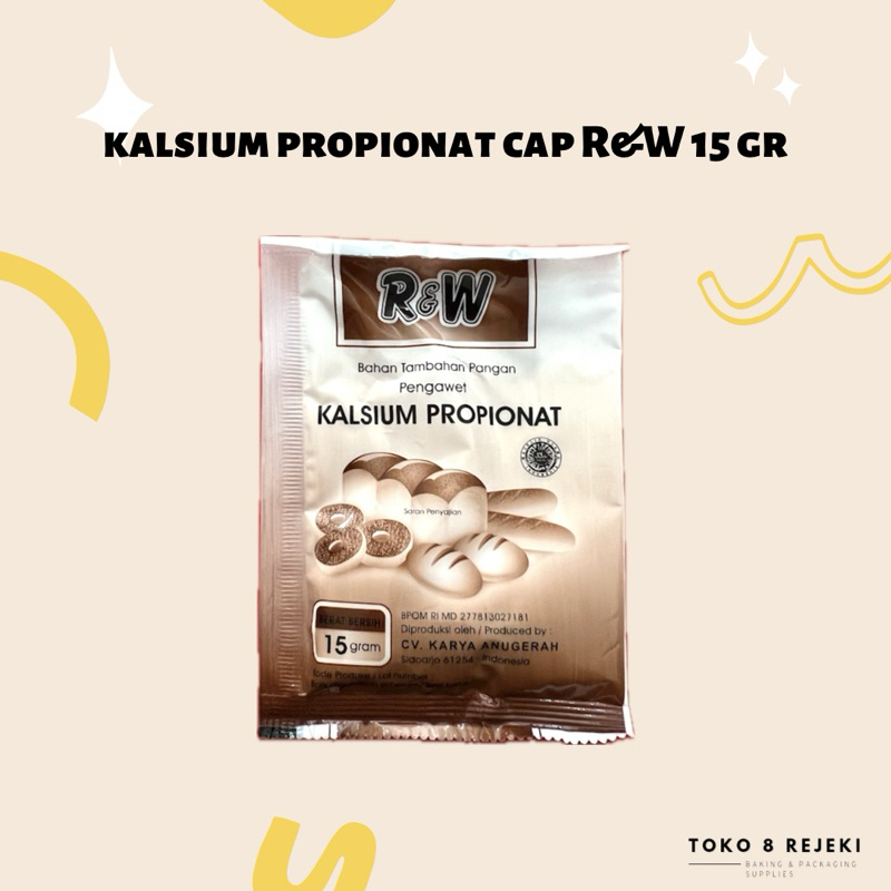 Jual KALSIUM PROPIONAT CAP R&W PENGAWET ROTI/DONAT 15 gram | Shopee ...