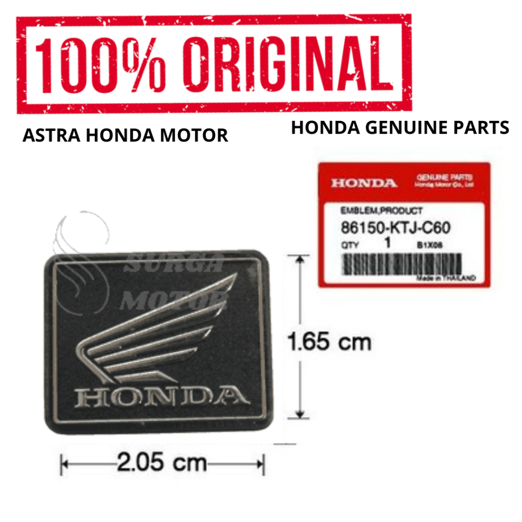 Jual Emblem Product Logo Timbul Sayap Honda PCX Spacy Beat Scoopy Vario ...