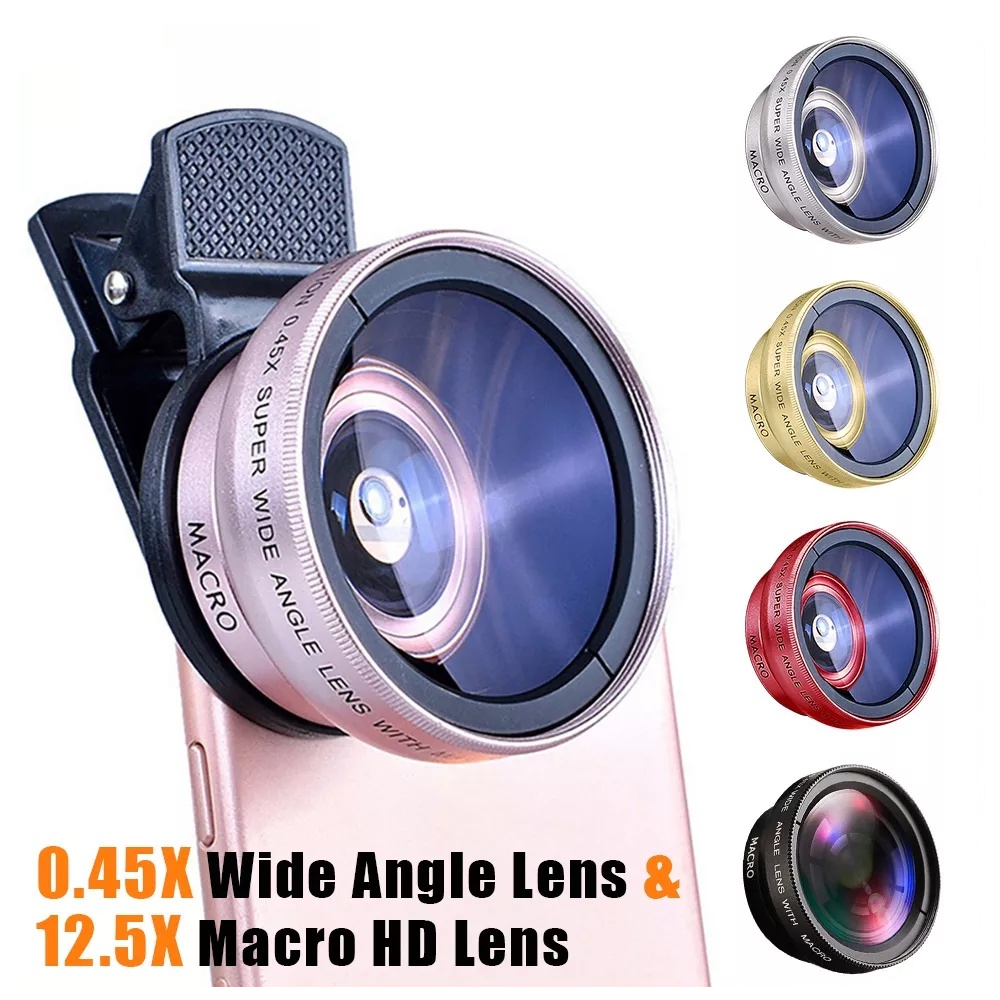 Jual Lensa Super Wide Angle 2 In 1 Lensa Pembesar Camera Smartphone 12 ...