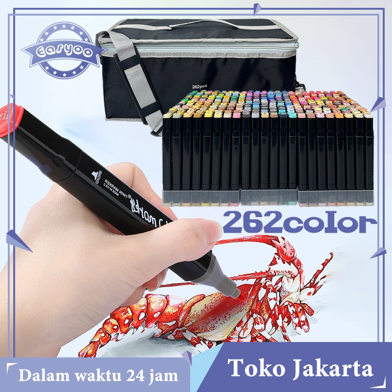 Jual 262 Warna Warni Twin Markers Spidol Dual Tip Umum General Marker ...