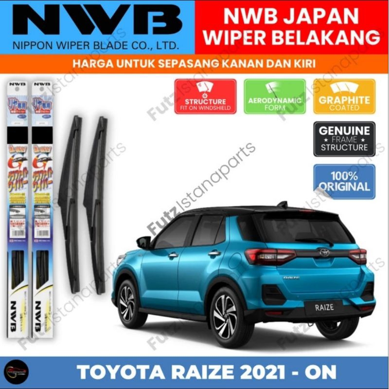 Jual Wiper Belakang Toyota Raize 2021-ON Original Merk NWB Japan | Shopee Indonesia