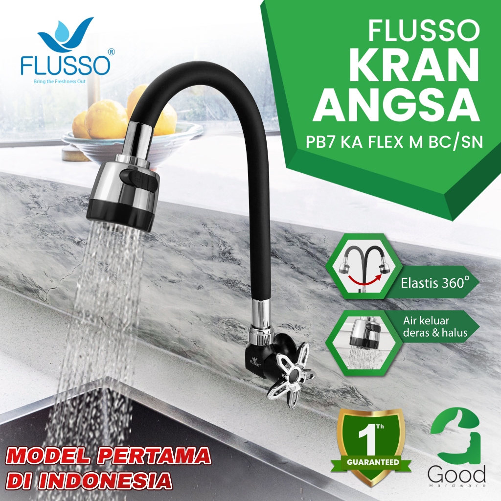 Jual Flusso Kran Angsa Fleksibel Keran Wasatafel Cuci Piring Kran Sink ...