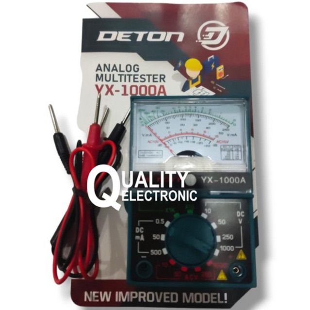 Jual MULTITESTER ANALOG UKURAN SAKU TIPE YX-1000A MERK DETON KUALITAS ...
