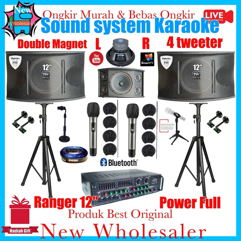 Jual Paket Sound system 12 inch Highvoice Ranger 12 pro Double magnet 4 tweeter Original ...