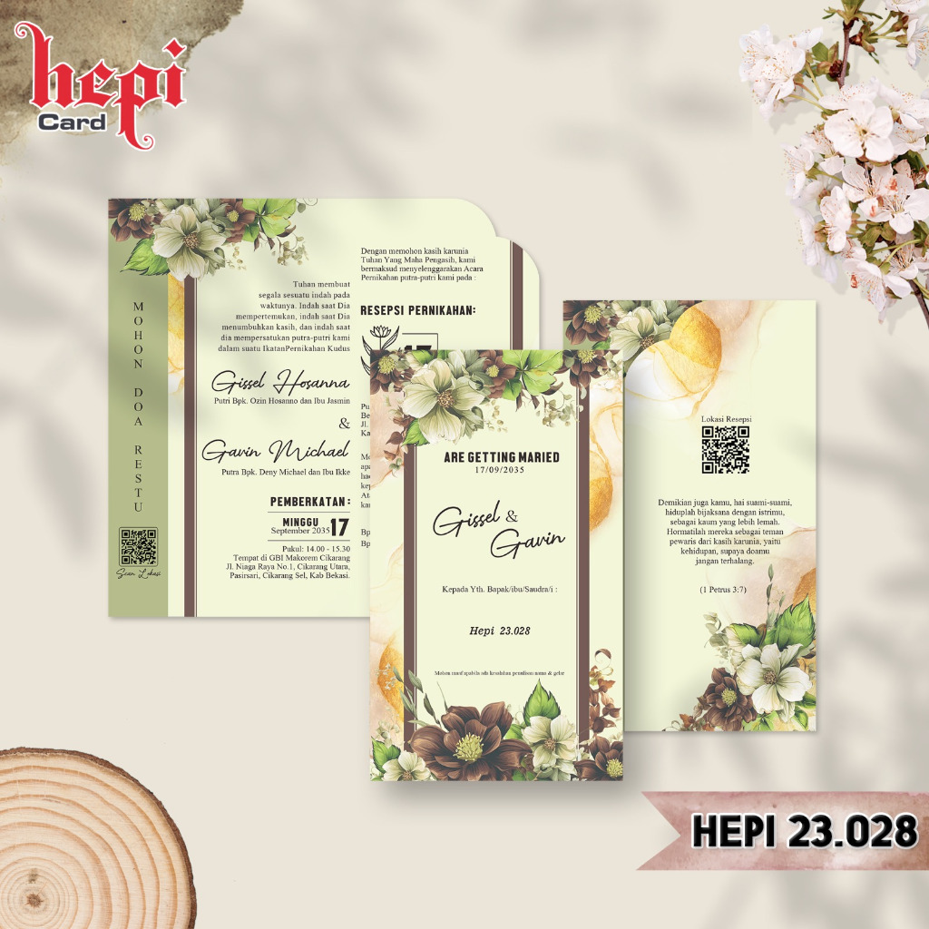 Jual Blangko Kartu Undangan Pernikahan Hepi 23.028 Harga Murah Terbaru ...
