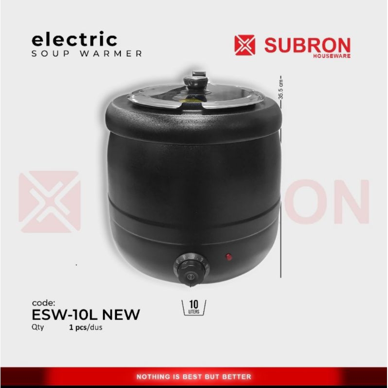 Jual Electric Soup Warmer 10 L merk SUBRON / Penghangat Pemanas Sup dan ...