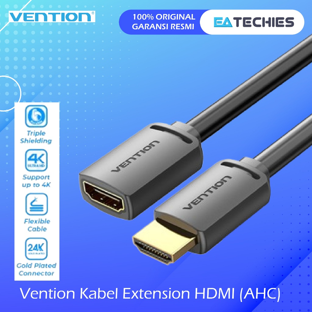 Jual Vention Kabel HDMI Extension Perpanjangan Male to Female B06 AHC - 50CM 1M 1.5M 2M 3M 5M ...