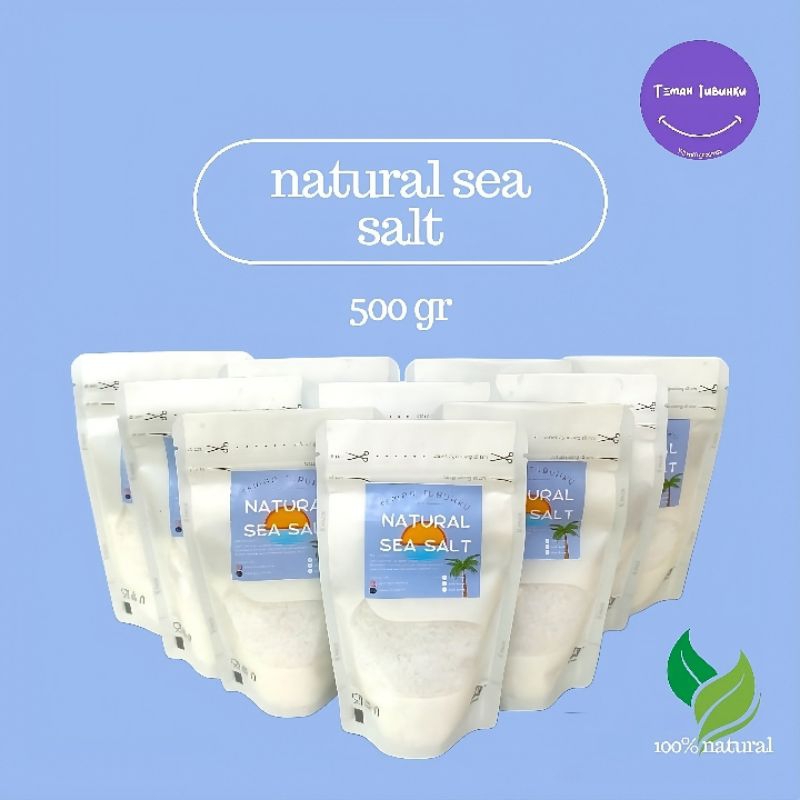 Jual GARAM LAUT NATURAL HALUS 500 GR || GARAM NATURAL HALUS 1000 GR ...