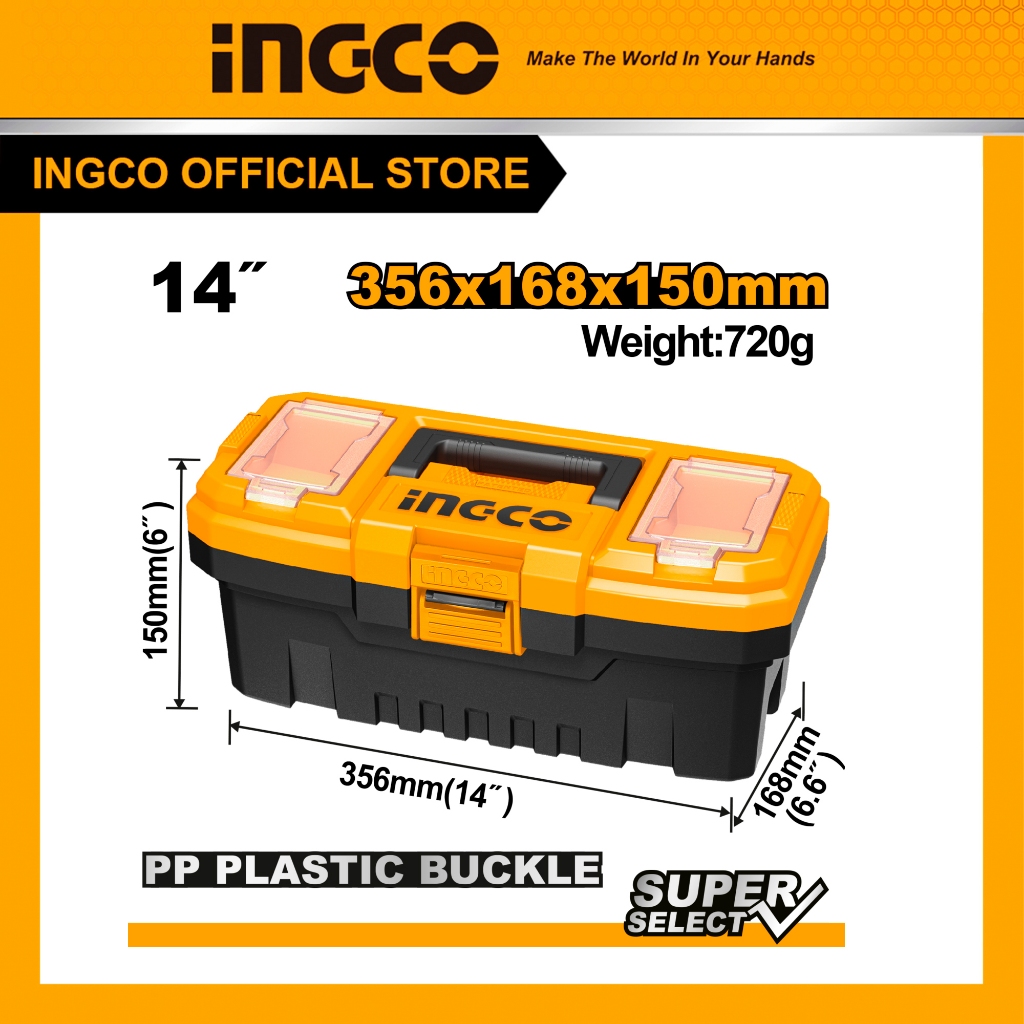 Jual (INGCO) - TOOL BOX TOOLBOX KOTAK PERKAKAS 2 TINGKAT PLASTIK 14 ...