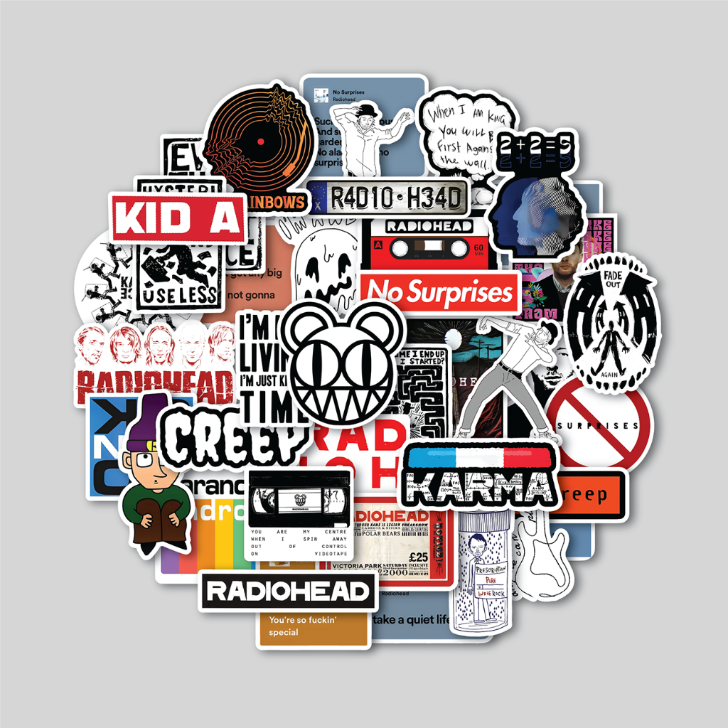 Jual STICKER PACK RADIOHEAD | STICKER TUMBLER | STIKER LAPTOP KOPER ...