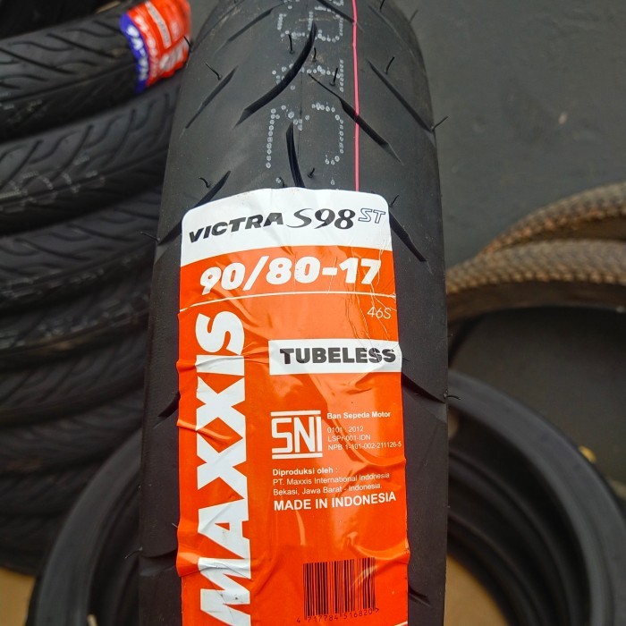 Jual FREE PENTIL Ban Motor Maxxis Victra 90/80-17 60/80-17 Tubeless ...